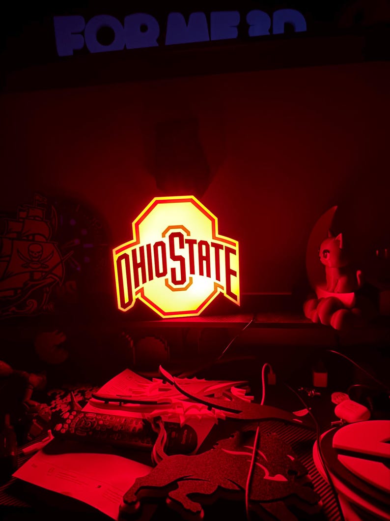 Ohio State 3D Printed Lightbox - Etsy