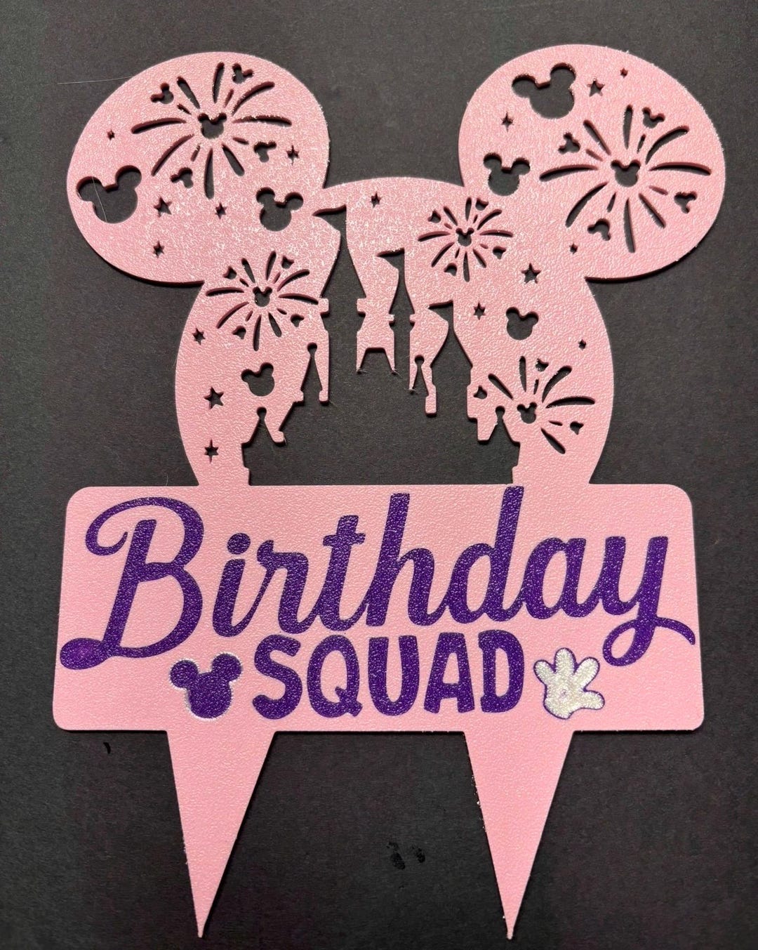 Mickey Mouse Ears Birthday Squad Cake Topper - Etsy