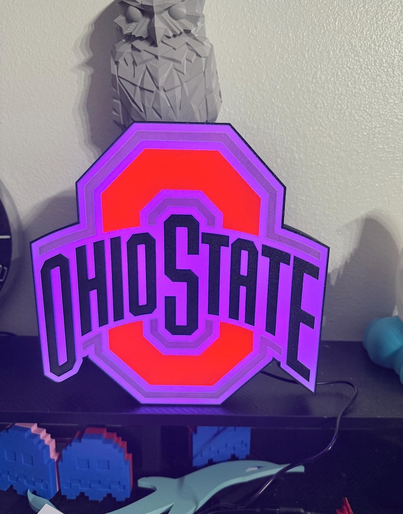 Ohio State 3D Printed Lightbox - Etsy