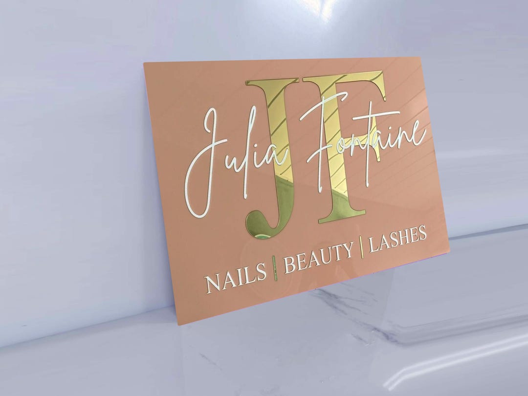 Custom 3D Acrylic Business Sign Rectangular 3D Business Logo Sign ...