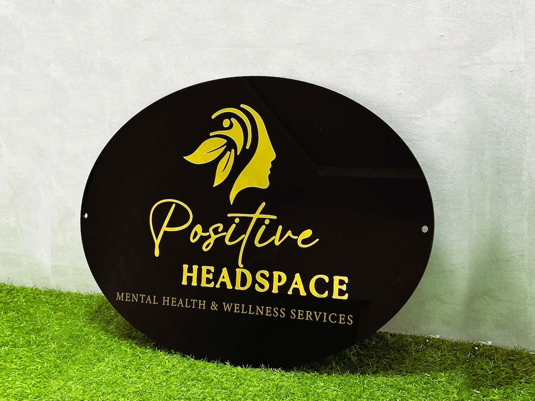 Custom Oval 3D Acrylic Business Sign | Clear 3D Business Logo Sign ...