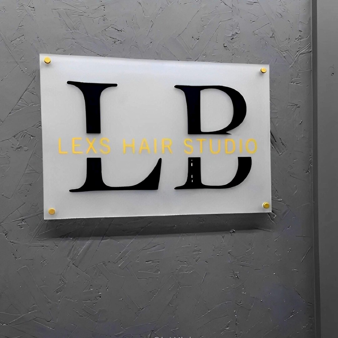 Custom Frosted Acrylic Business Sign | Custom Acrylic Office Logo Sign ...