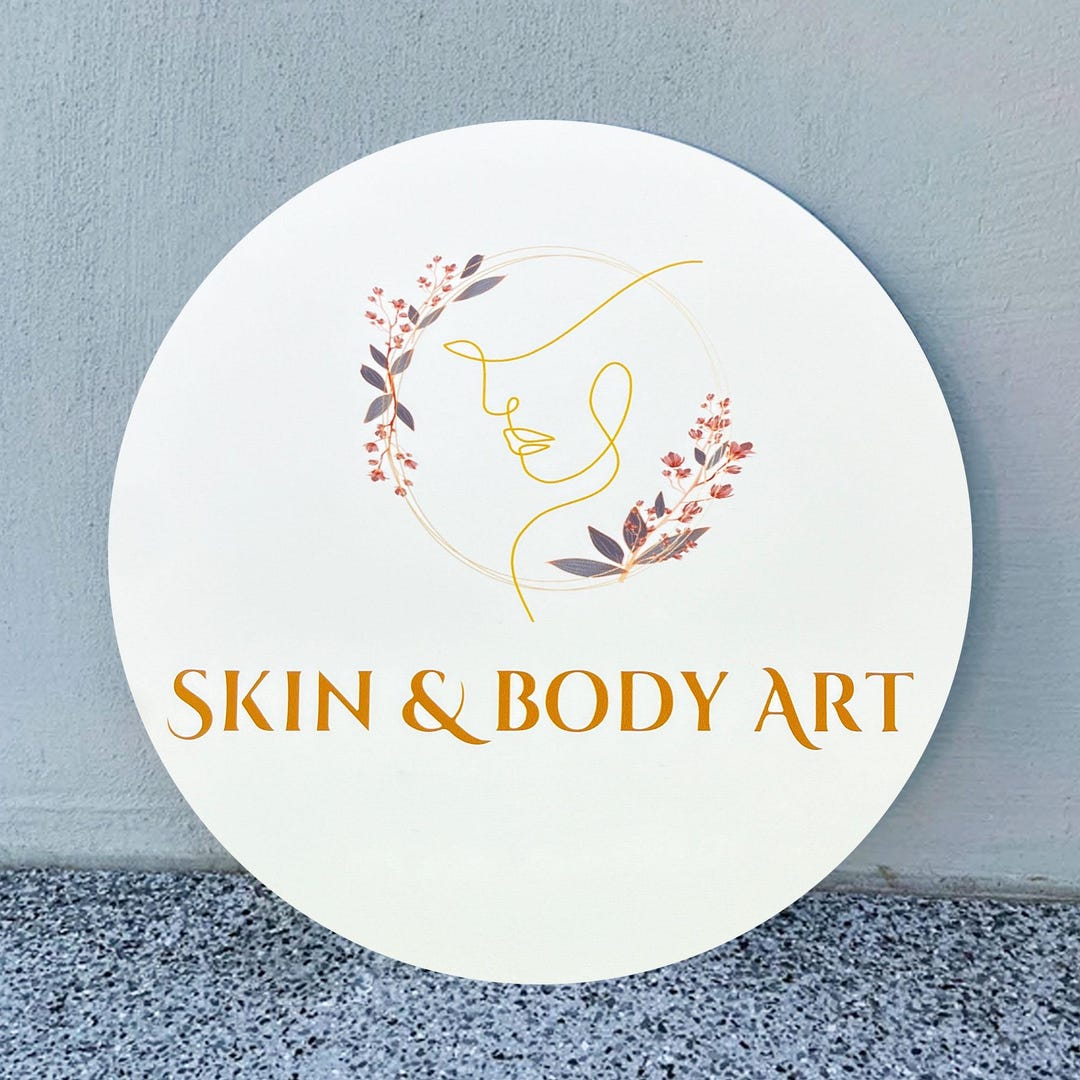 Custom Round Acrylic Logo Sign Custom Logo Business Sign Wall Round ...