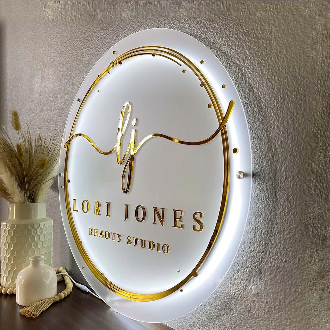Backlit Logo Sign | Custom Acrylic Business Names Sign | Custom Logo ...