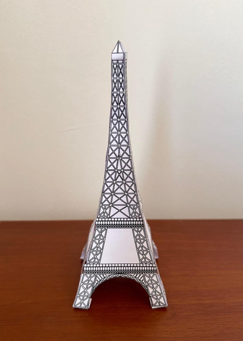 Paper Eiffel Tower Pdf Printable Activity for Kids - Etsy