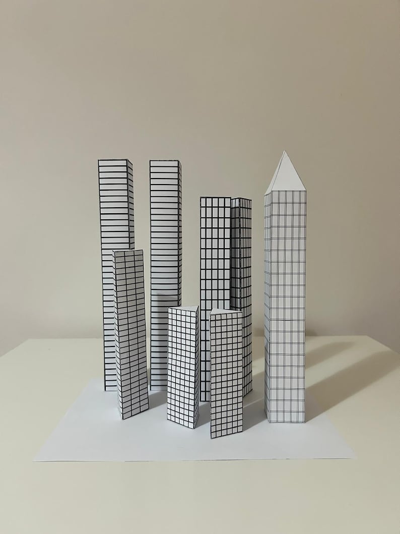 Paper City Printable PDF 3d Craft - Etsy