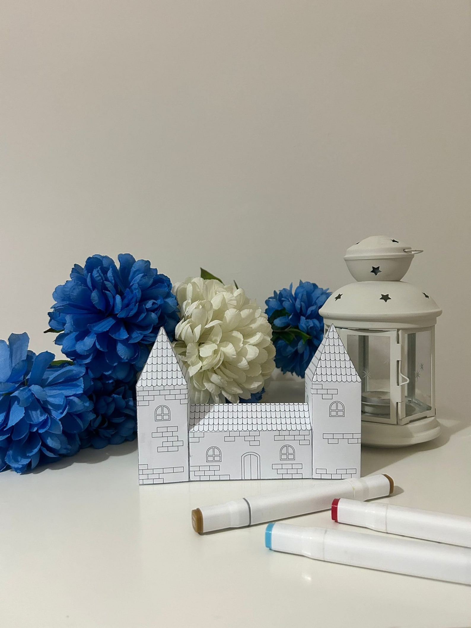 Paper Castle Printable PDF Model Castle 3D Craft - Etsy