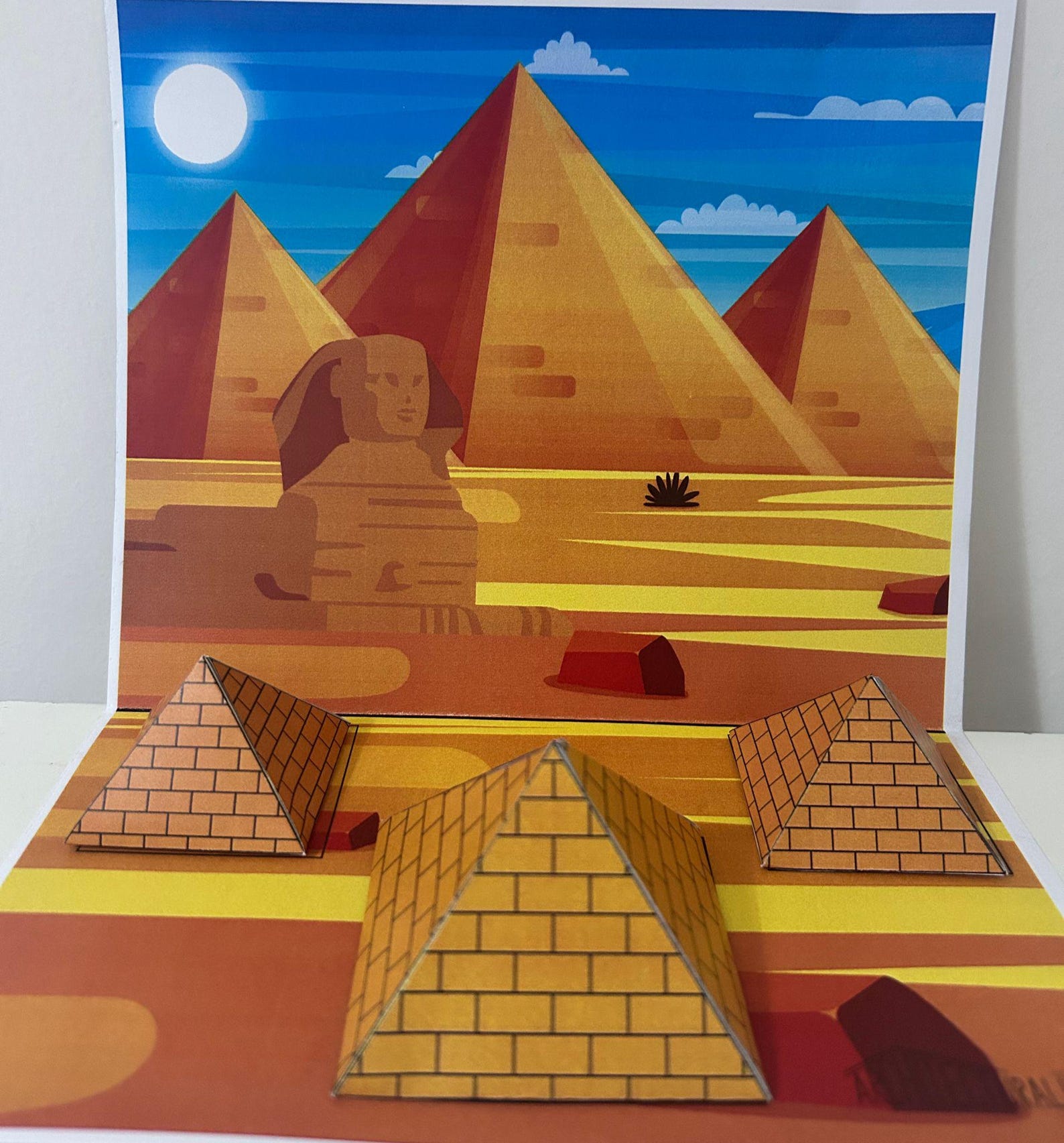 Paper Egyptian Pyramids Pdf Printable Activity for Kids - Etsy