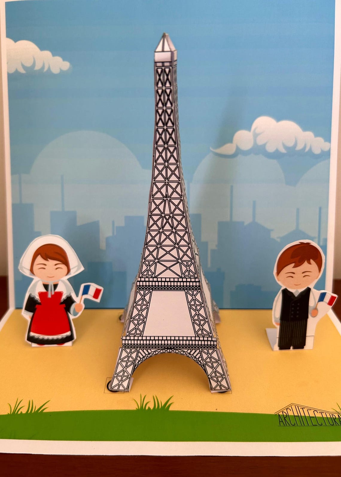 Paper Eiffel Tower Pdf Printable Activity for Kids - Etsy