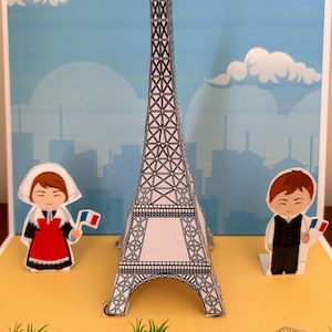Paper Eiffel Tower Pdf Printable Activity for Kids - Etsy