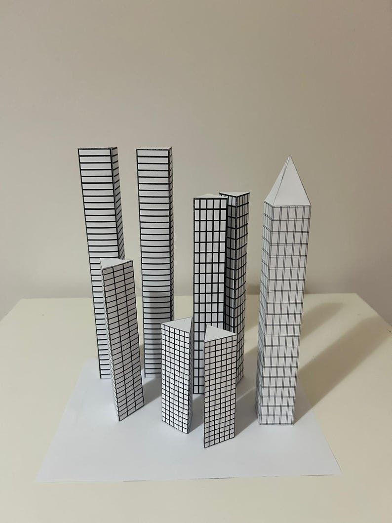 Paper City Printable PDF 3d Craft - Etsy