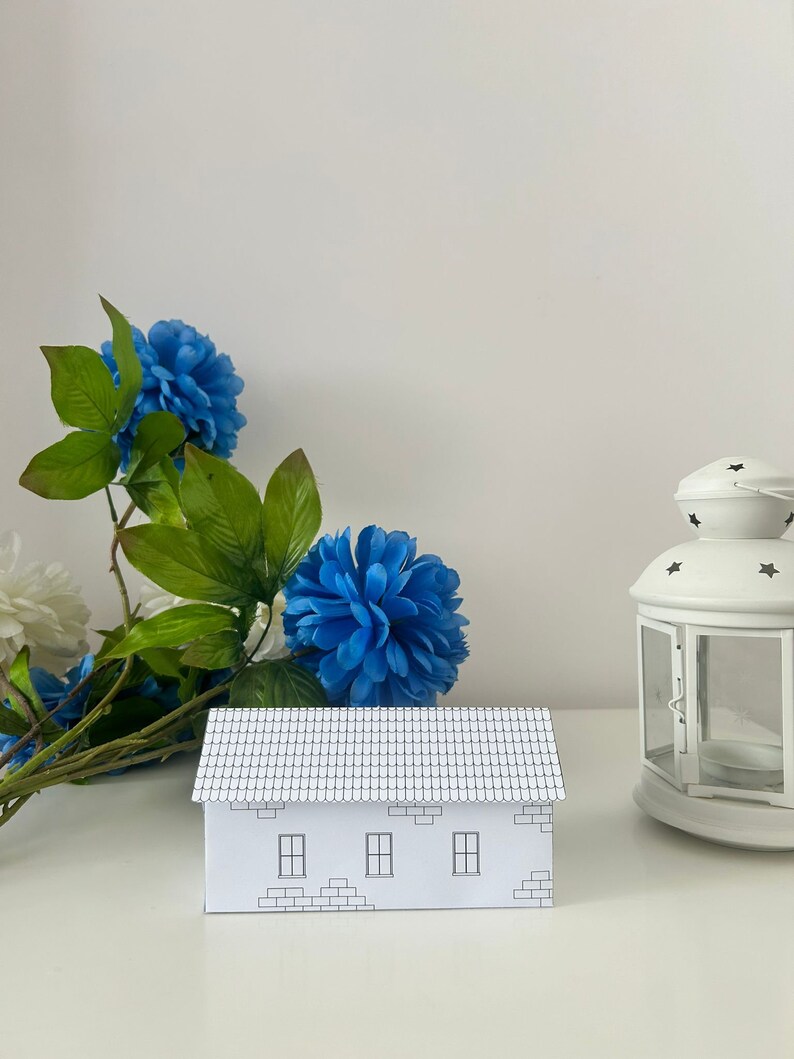 Paper Family House Printable PDF Model House 3D Craft - Etsy