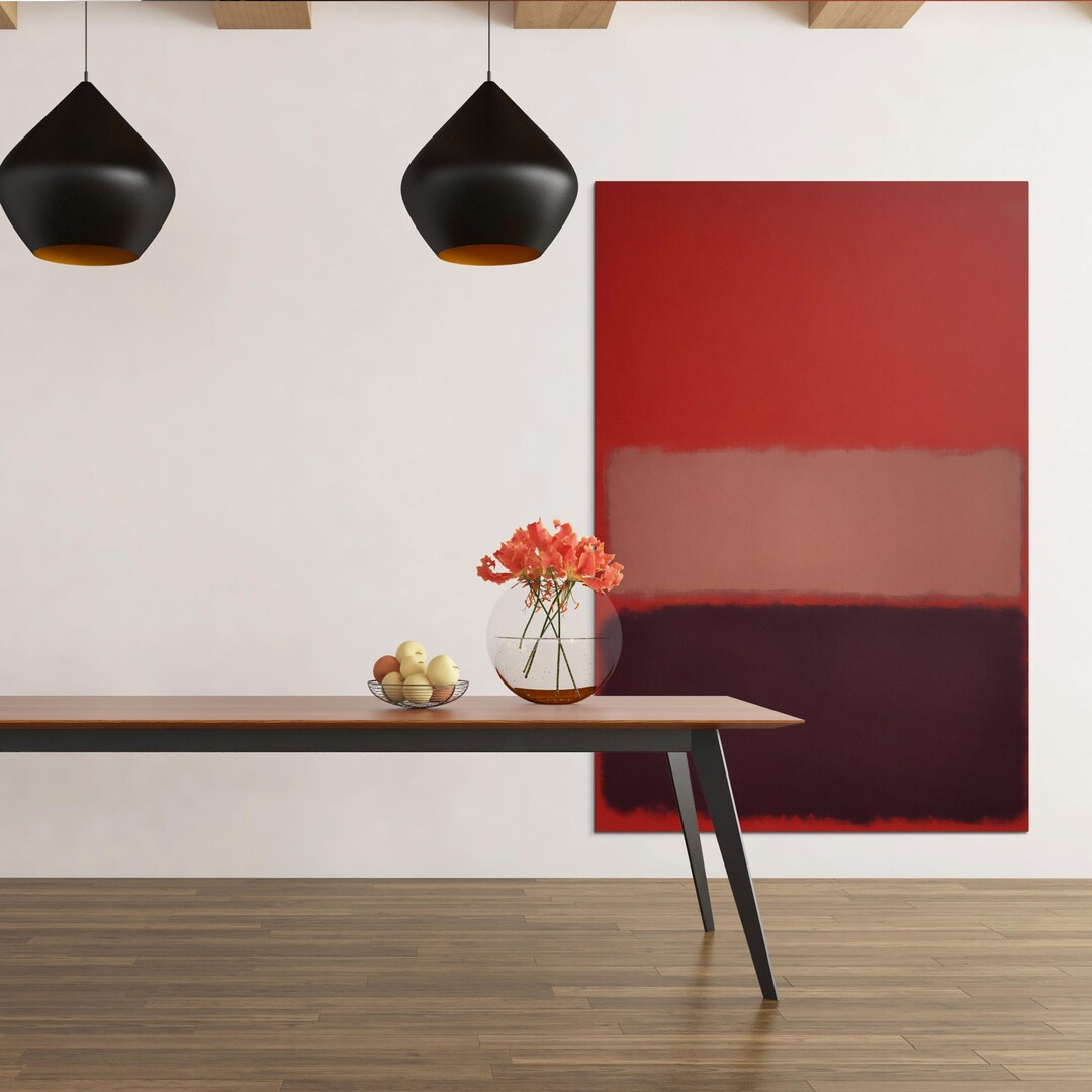 Mark Rothko No.46 black, Ochre, Red Over Red, 1957 Canvas Reproduction ...