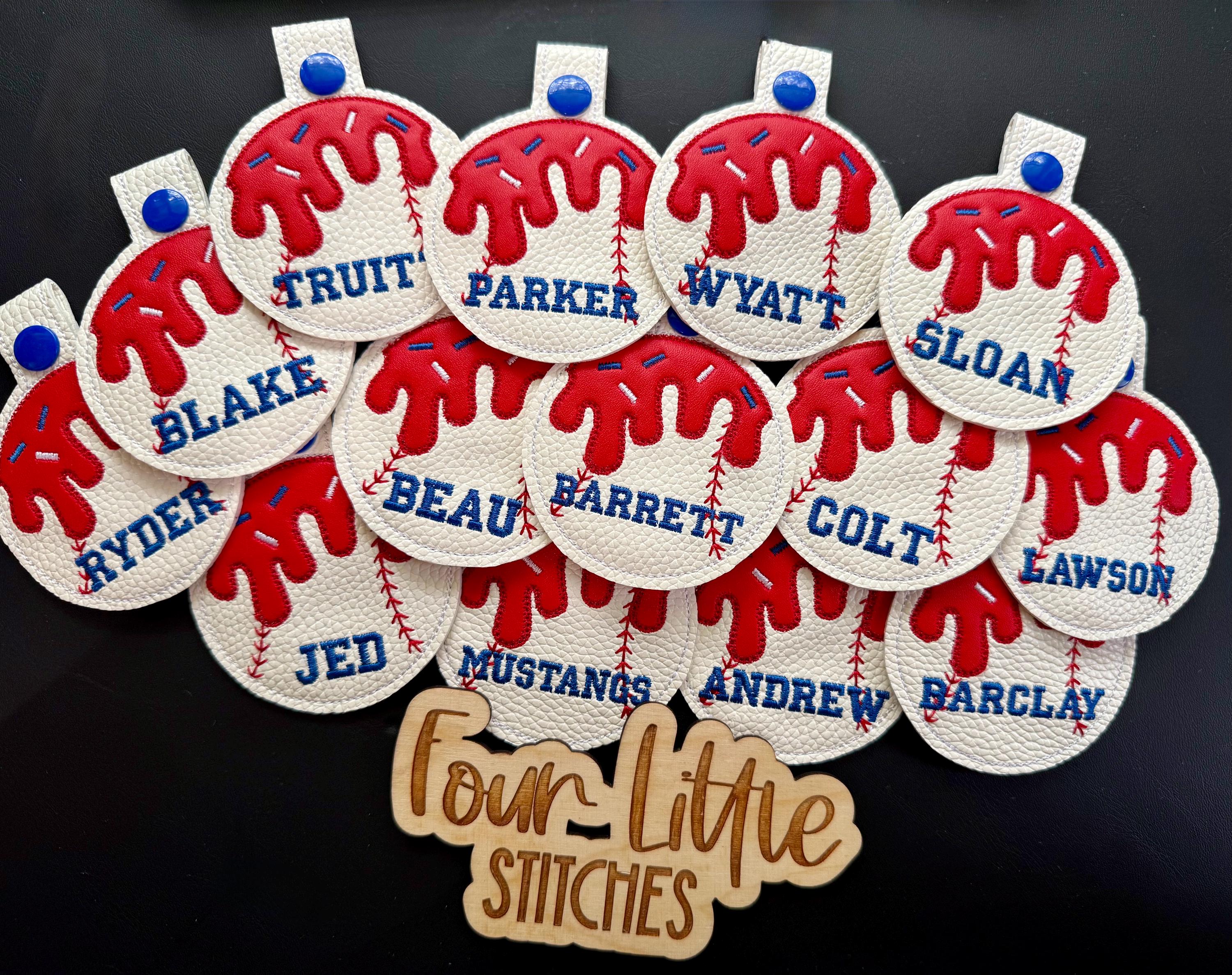 Baseball Drip, Drippy Bag Tag, Baseball Ice Cream Drip Bag Tag ...