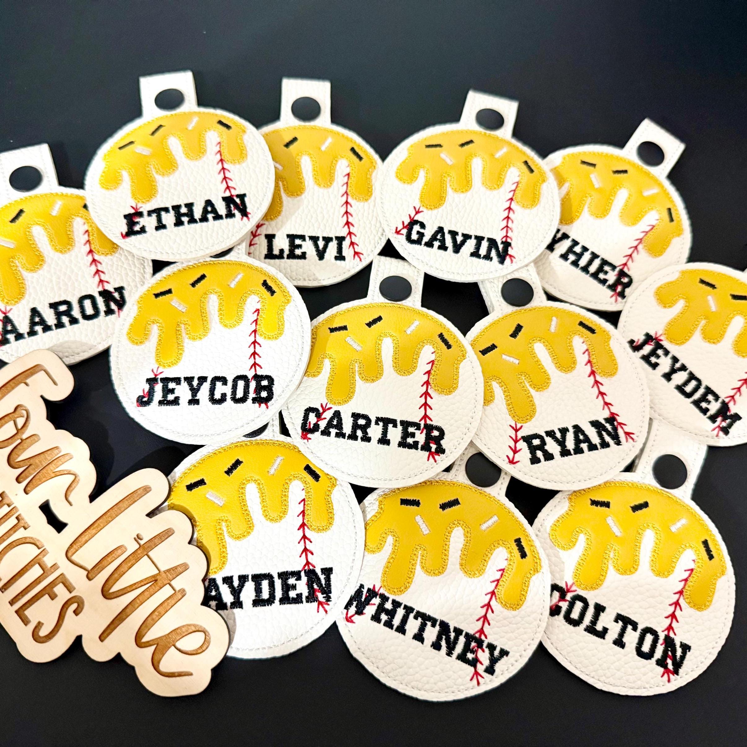 Baseball Drip, Drippy Bag Tag, Baseball Ice Cream Drip Bag Tag ...