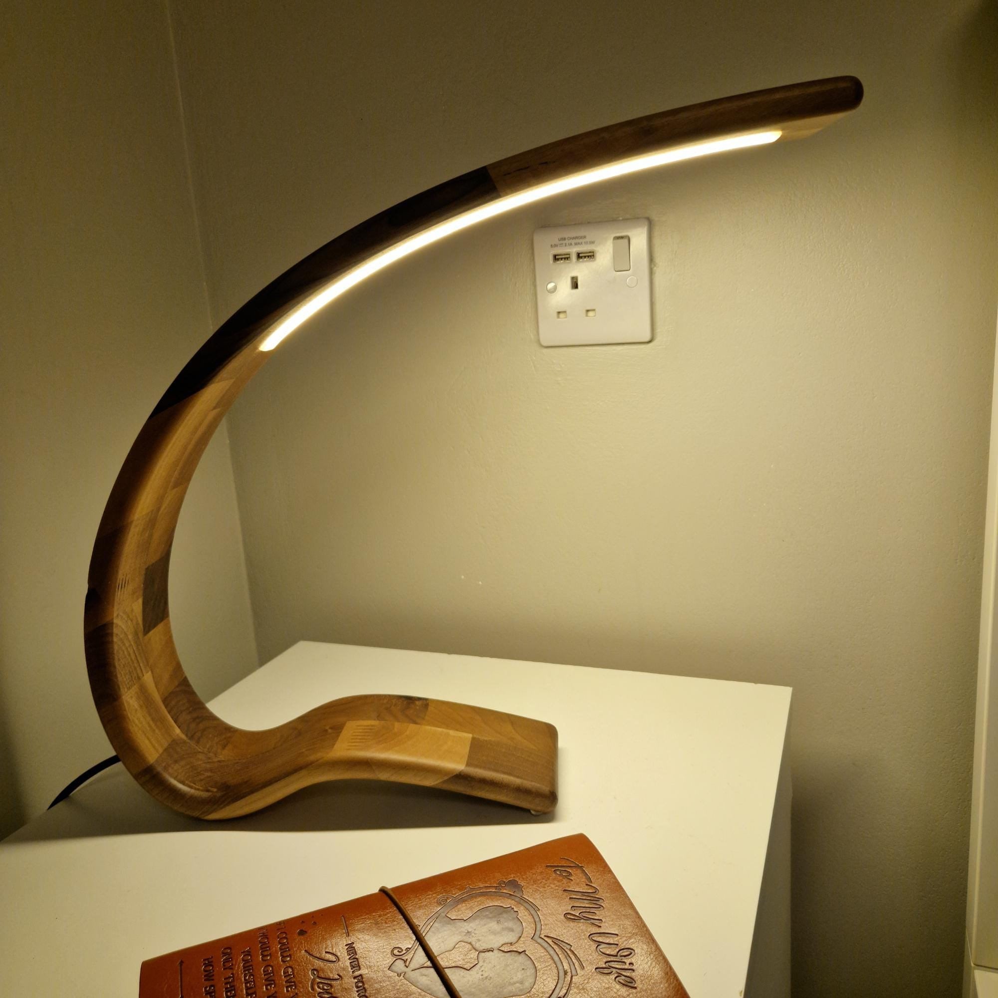 Minimalist Wooden Bedside Lamp, Table Lamp, Desk Accessories, Desk ...