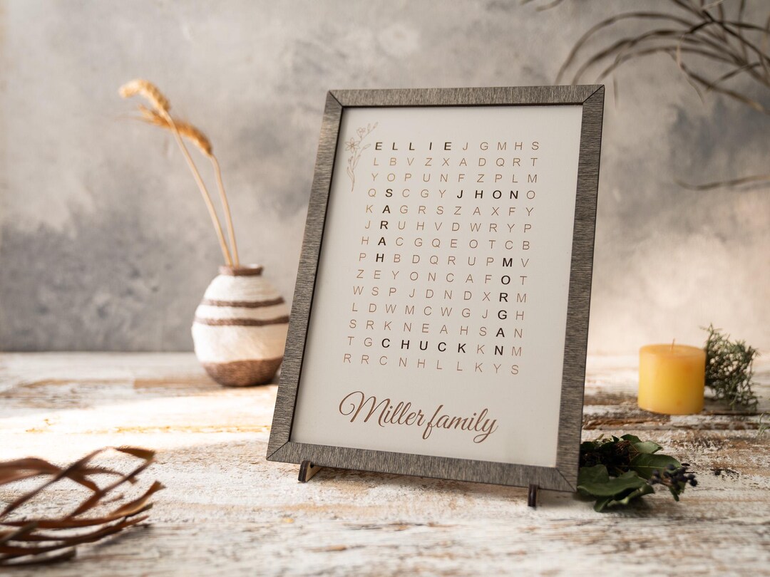 Family Tree Word Search, Family Names Signs, Acrostic Family Puzzle ...