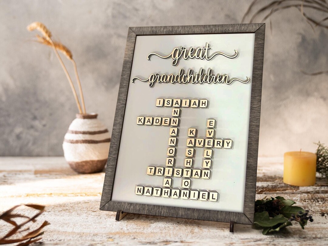 Grandma Gifts From Grandkids, Personalized Wooden Sign for Grandparents ...