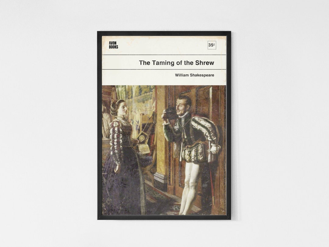 The Taming of the Shrew Book Cover Wall Art Vintage Look William ...