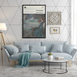 Shakespeare's the Tempest Book Cover Wall Art | Vintage Look | Mock ...