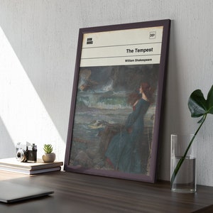 Shakespeare's the Tempest Book Cover Wall Art | Vintage Look | Mock ...