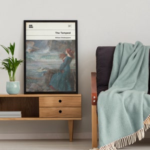 Shakespeare's the Tempest Book Cover Wall Art | Vintage Look | Mock ...