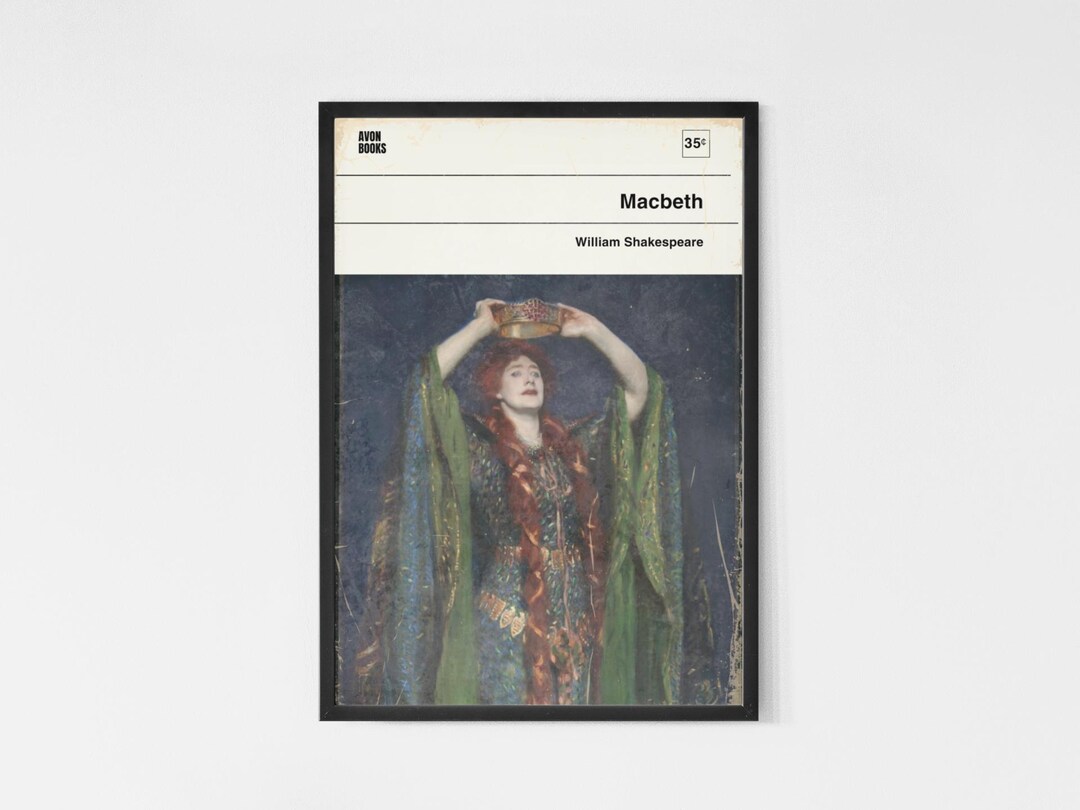 Macbeth Vintage Book Cover Wall Art | Retro Look | William Shakespeare ...