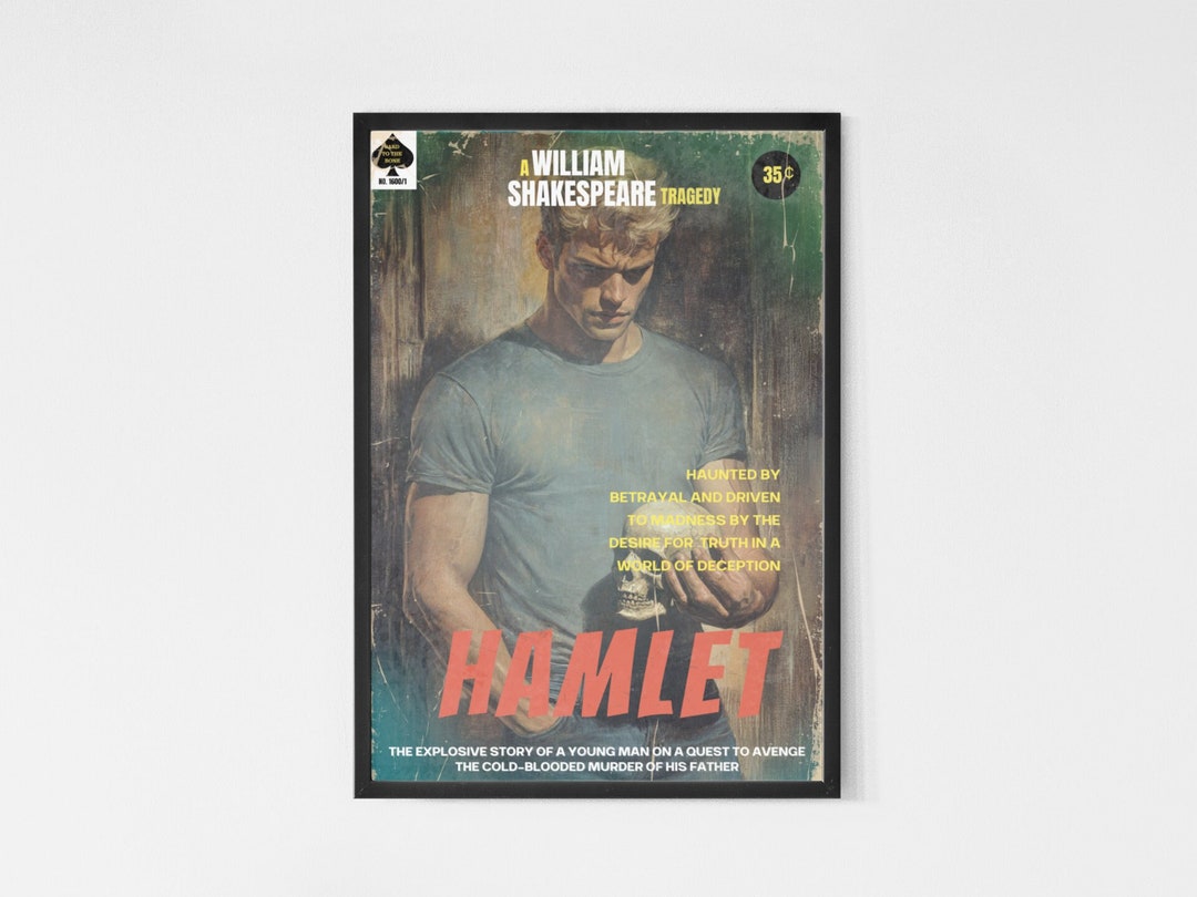 Hamlet Pulp Paperback Book Cover Wall Art Vintage Look William ...