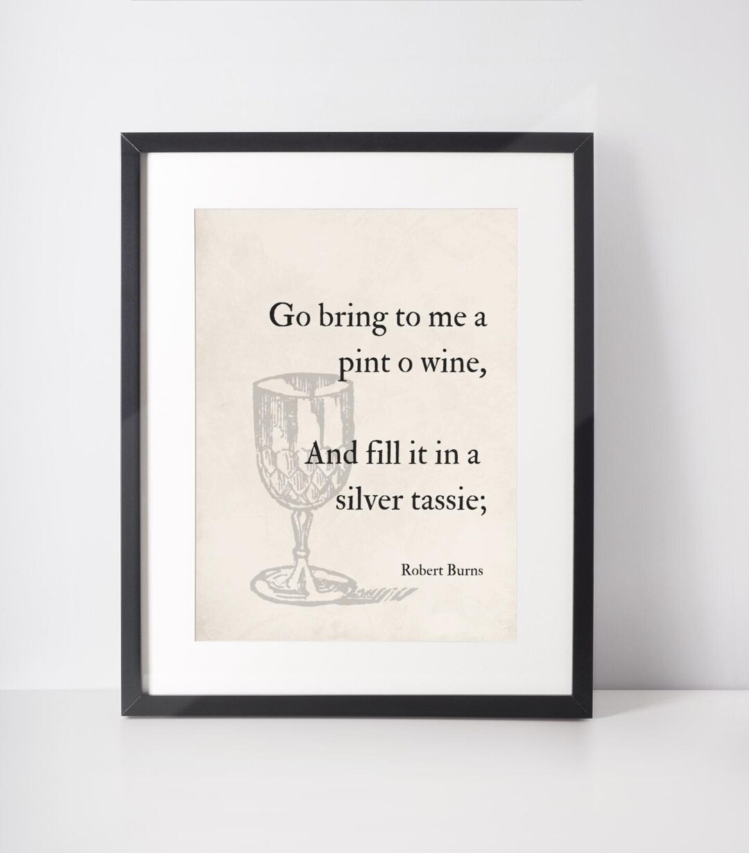 The Silver Tassie Robert Burns Poem | Wall Art Print | Vintage Style ...