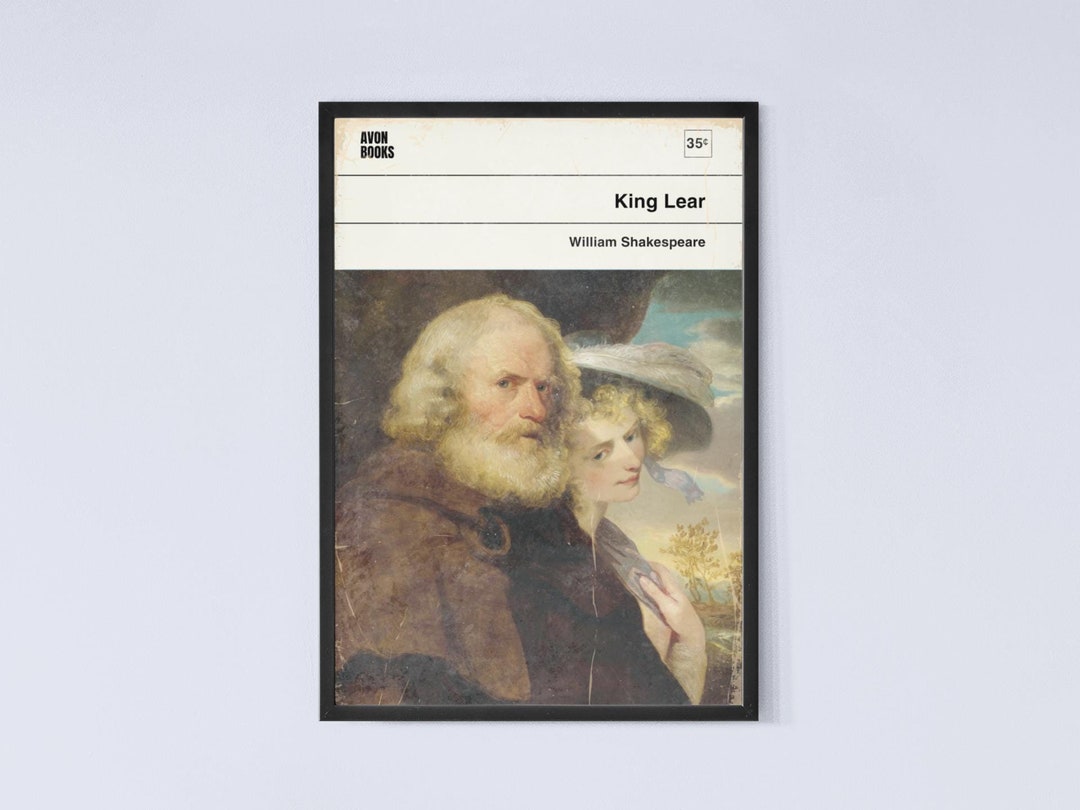King Lear Book Cover Wall Art | Shakespeare Vintage Art Poster | Mock ...
