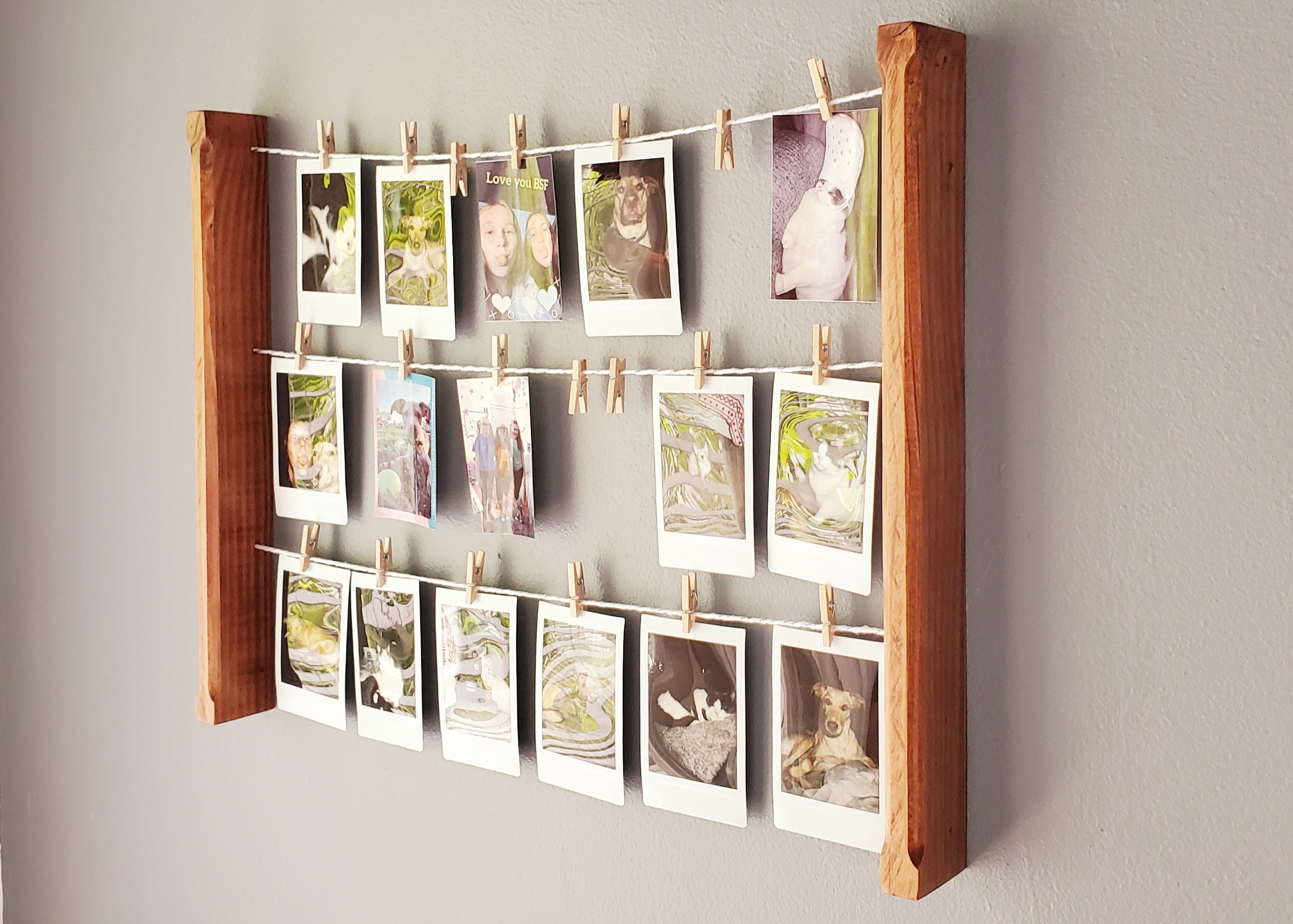 Wall Mounted Polaroid Pictures Rack deco Style Photo Holder, College ...