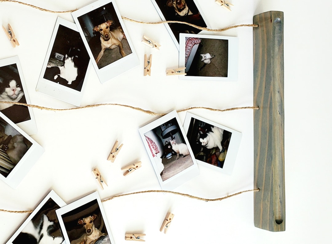 Wall Mounted Polaroid Pictures Rack (groovy Style) Photo Holder ...
