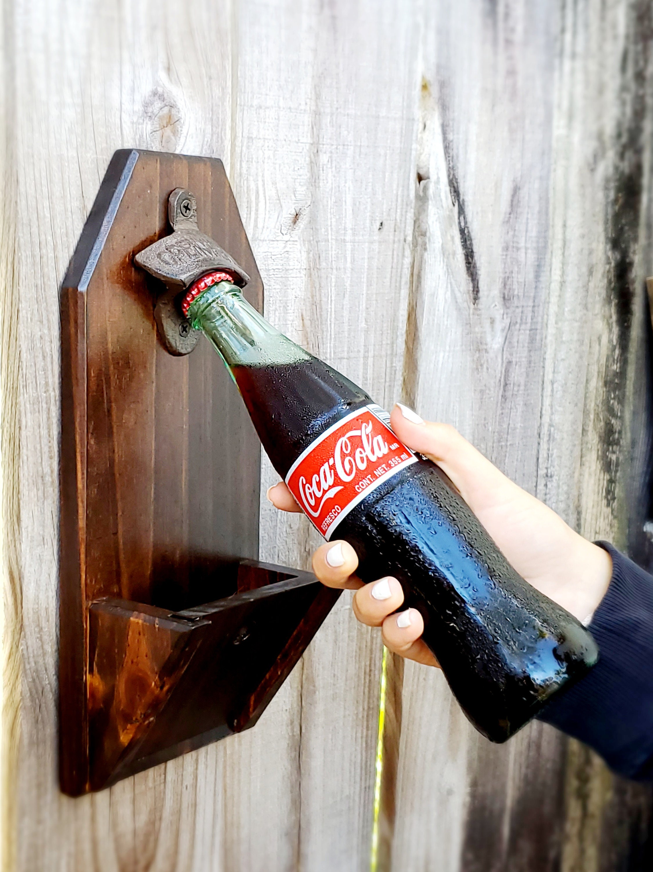 Easy Clean Beer Bottle Opener (modern Rustic Style- Beveled Edges ...