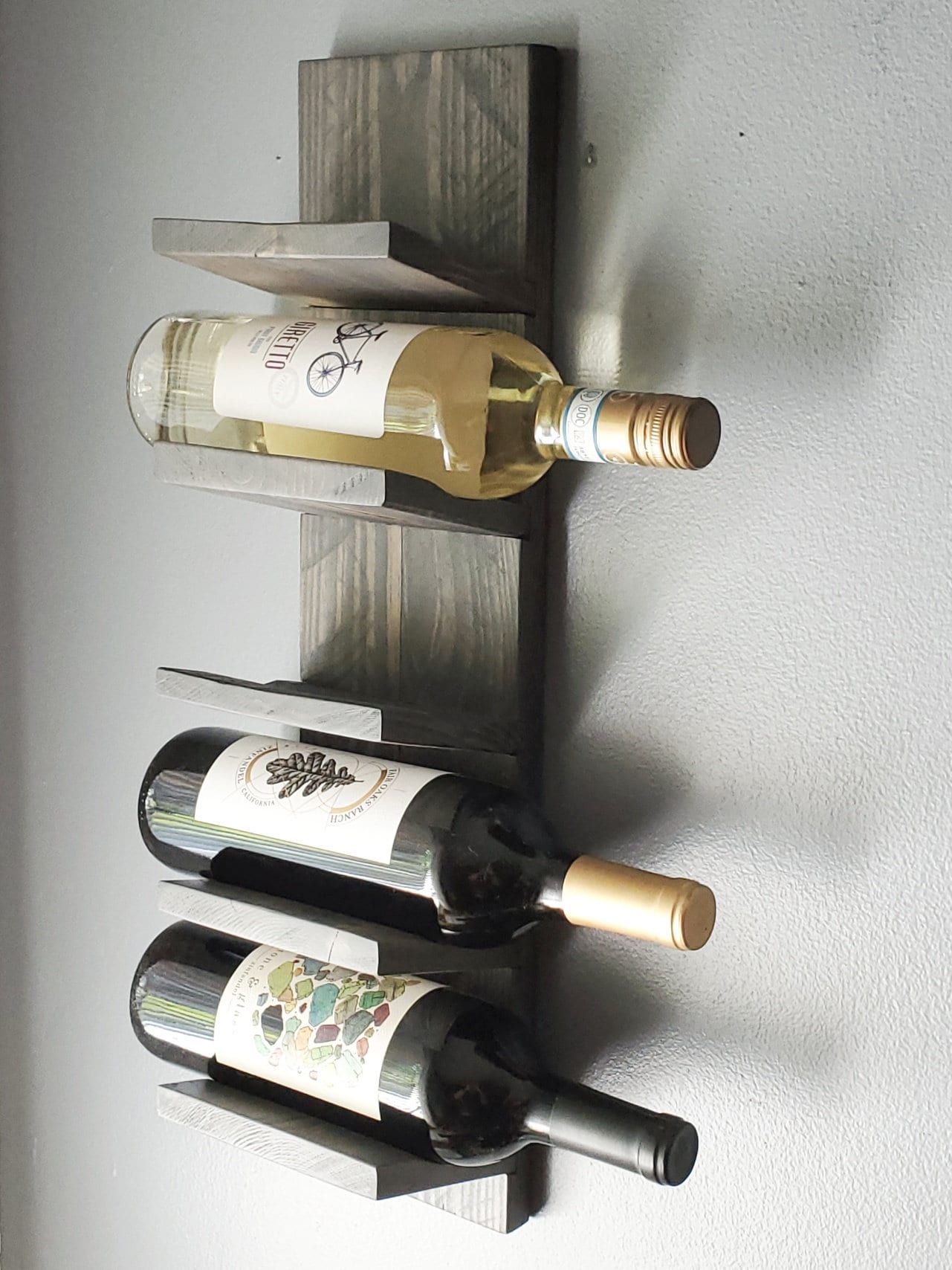 Wall Mounted Wine Rack old Country Style Straight Edges Farm House ...