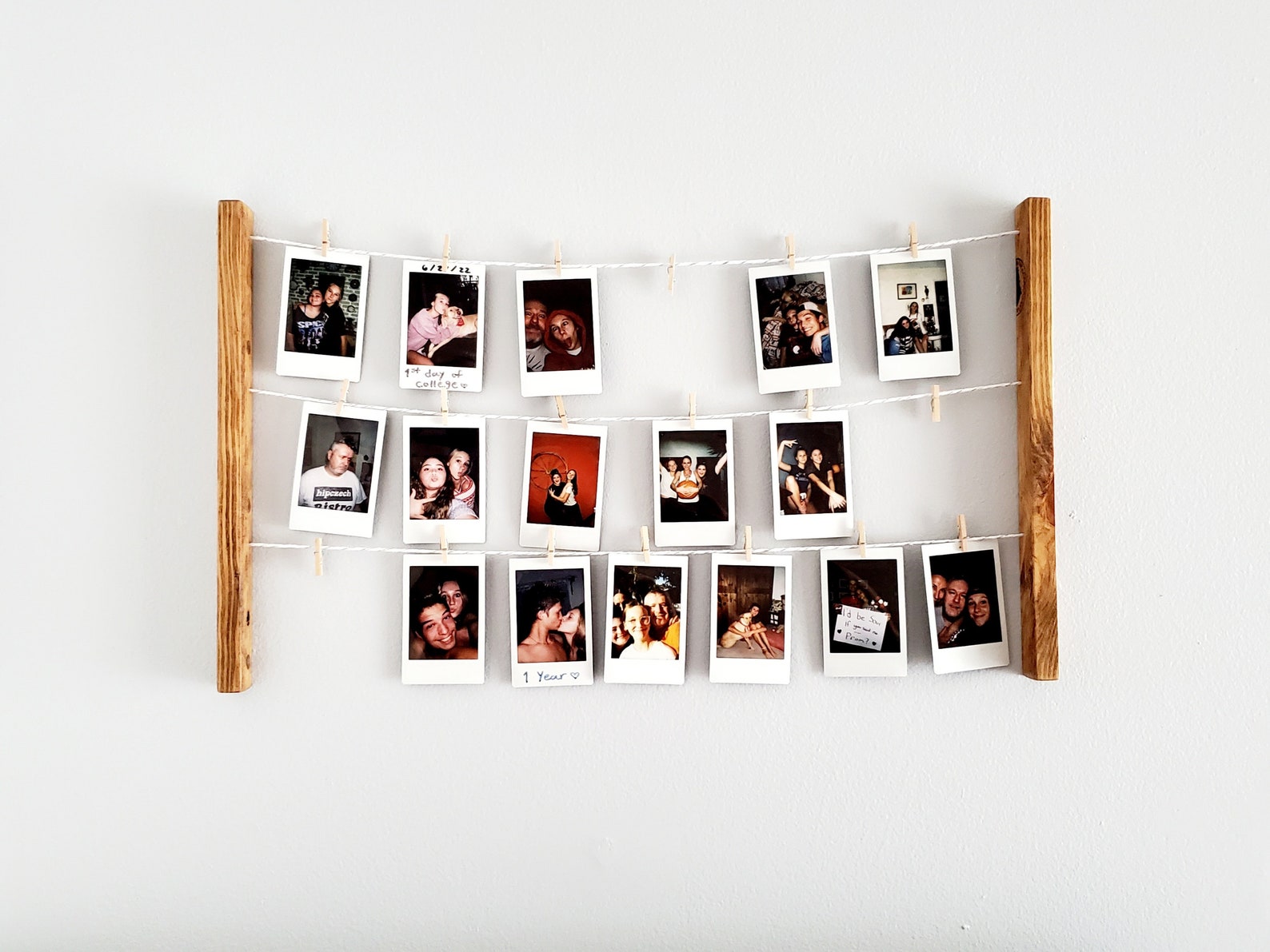Wall Mounted Polaroid Pictures Rack (old Country Style- Straight Edges ...