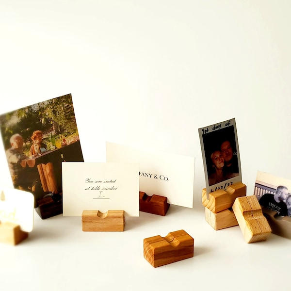 Wooden Block Picture Holder - Etsy