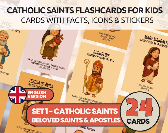 Catholic Saints Flash Cards: Educational Printable (part 1 PDF Download ...