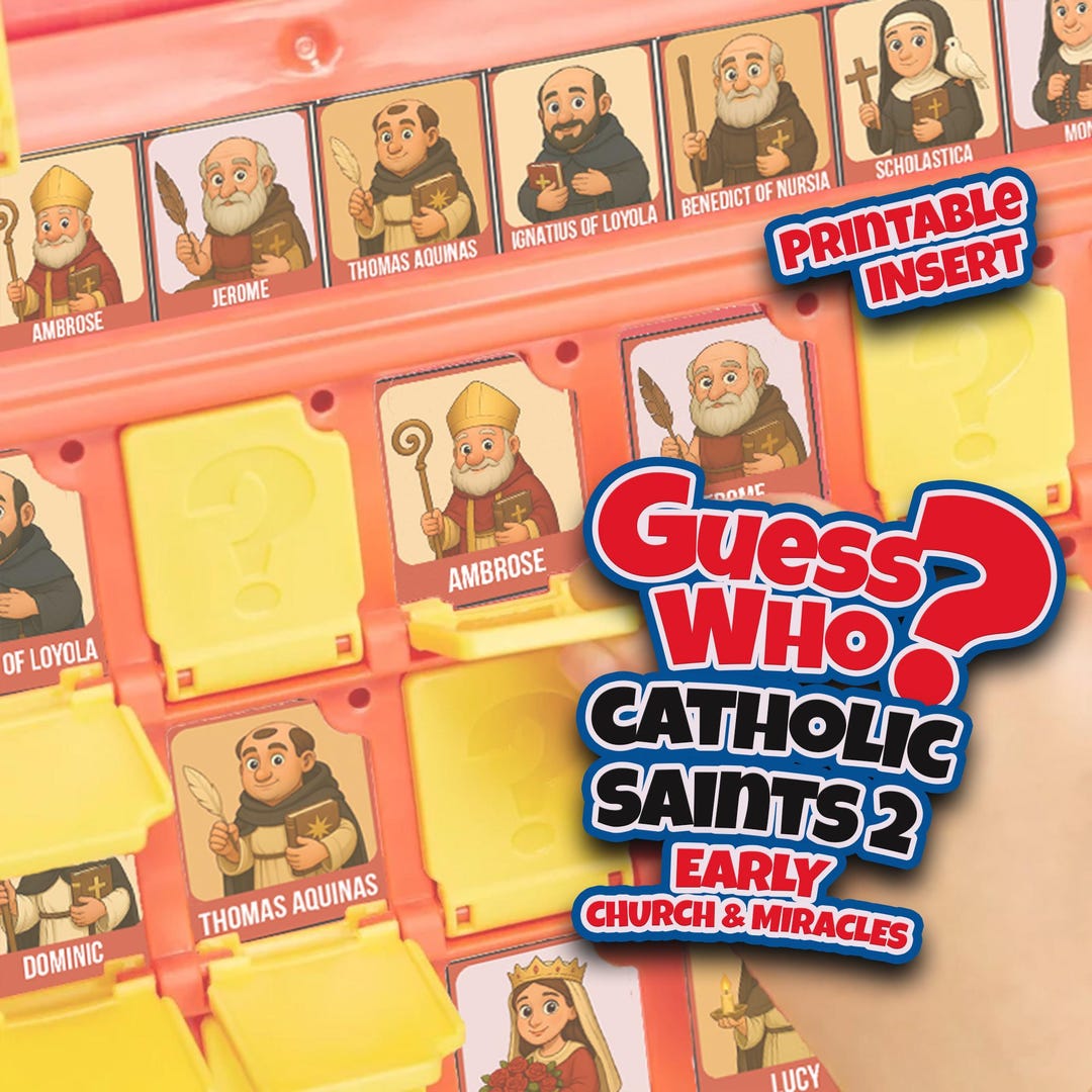 Catholic Saints Guess Who Game – Printable Inserts (24 Characters) - Etsy