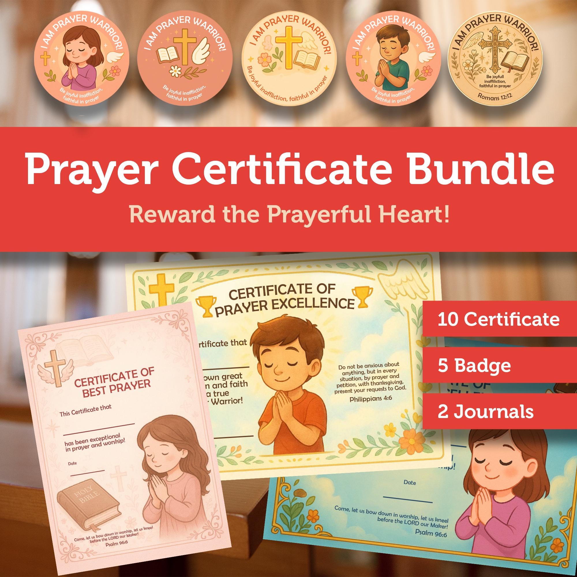 Sunday School Prayer Certificate for Kids | Faith-based Awards, Prayer ...