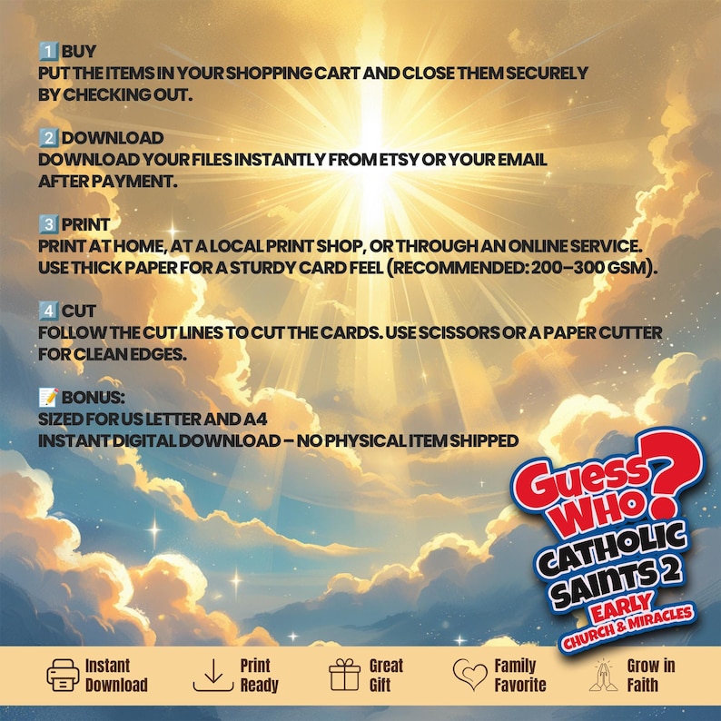 Catholic Saints Guess Who Game – Printable Inserts (24 Characters) - Etsy