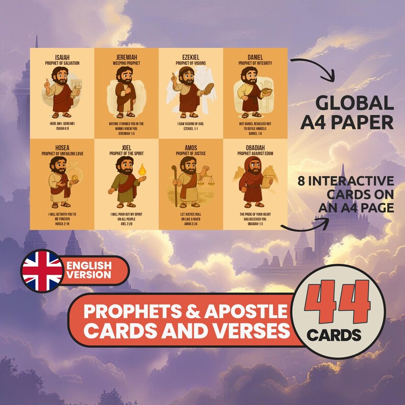 Bible Flashcards: Prophets, Apostles & Christian Symbols (PDF Download ...