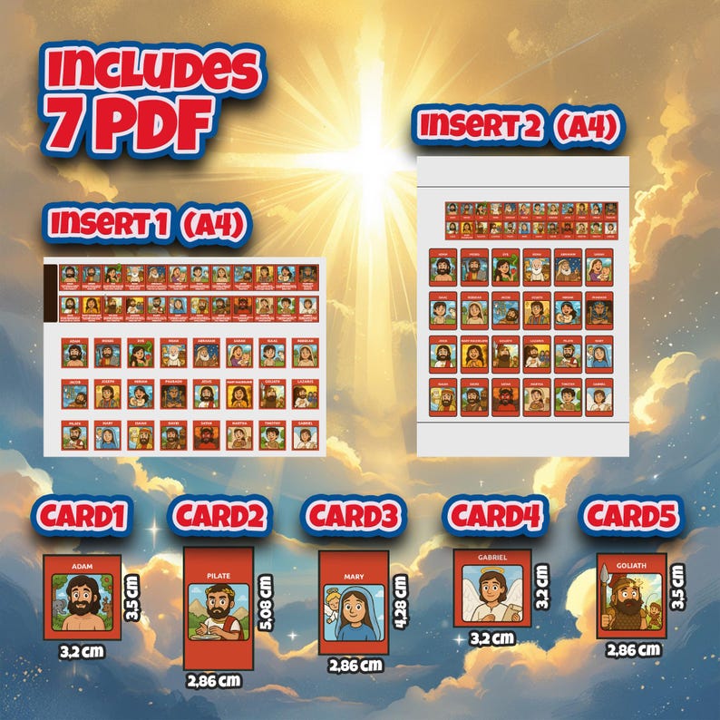 Bible Character Guess Who Game: Printable Christian Game Inserts - Etsy
