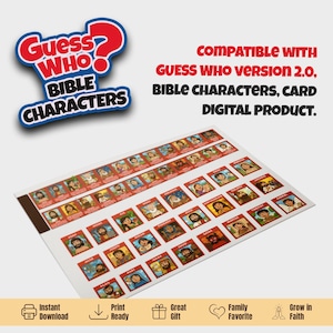 Bible Character Guess Who Game: Printable Christian Game Inserts - Etsy