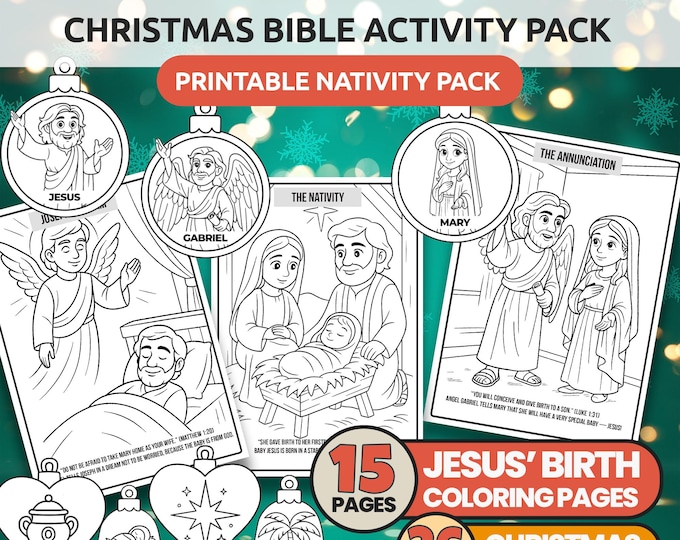 Birth of Jesus Christmas Story Coloring Pages - Christian Kids Art ...