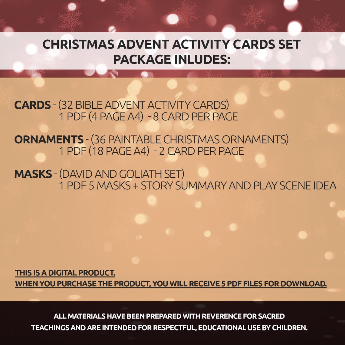 Christmas Advent Activity Cards – Bible Based Ornaments & Masks ...