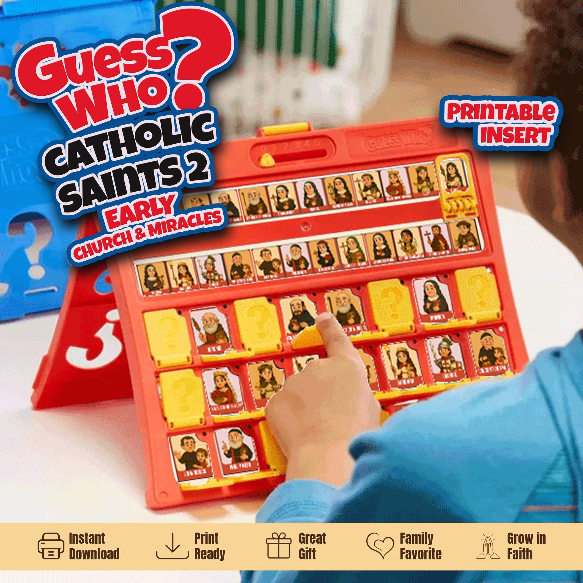 Catholic Saints Guess Who Game – Printable Inserts (24 Characters) - Etsy