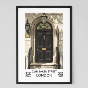 Sherlock Holmes 221B Baker Street Vintage Style Travel Poster | Wall ...