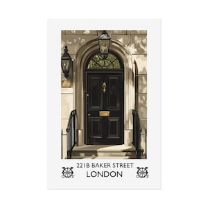 Sherlock Holmes 221B Baker Street Vintage Style Travel Poster | Wall ...
