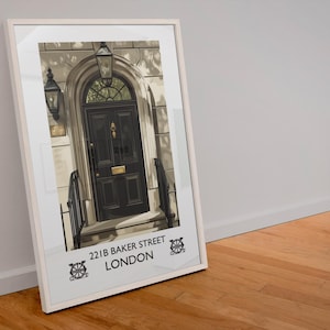 Sherlock Holmes 221B Baker Street Vintage Style Travel Poster | Wall ...