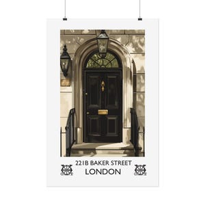 Sherlock Holmes 221B Baker Street Vintage Style Travel Poster | Wall ...